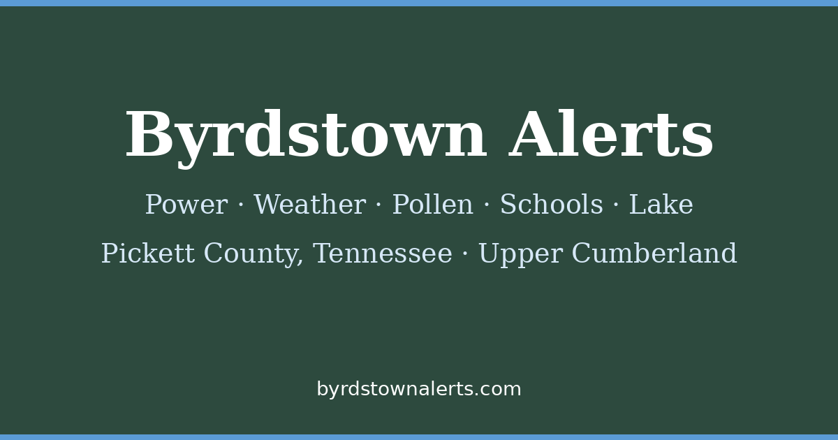 Byrdstown Alerts — Power Outages, Weather Warnings & Community Updates ...